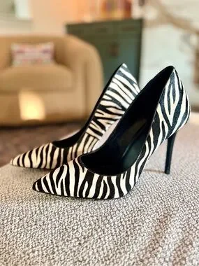 Michael Kors | Shoes | Michael Kors Zebraprint Calf Hair Stiletto Heels ...